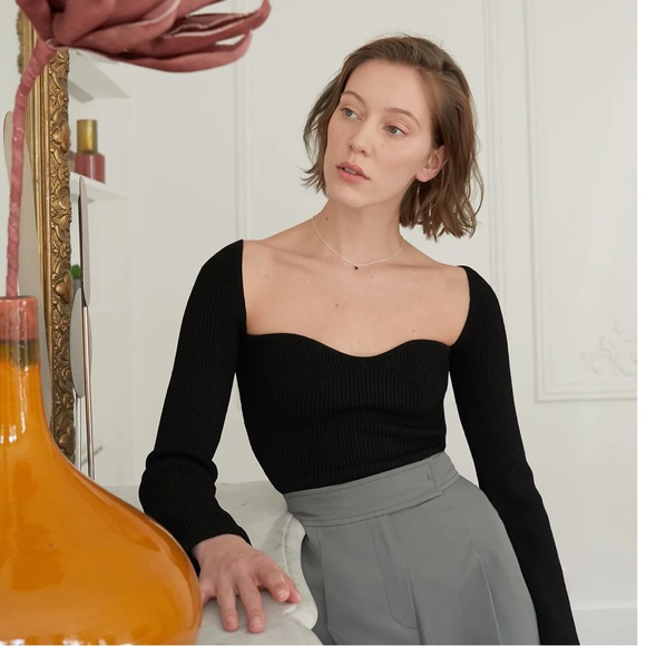 Pixie Market | Tops | Sold Out Pixie Market Chiara Knit Bustier Top ...